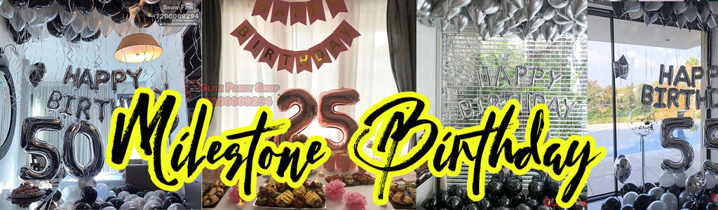 Milestone Birthday Party Decoration kits for Kids & Adults – Snow Fair