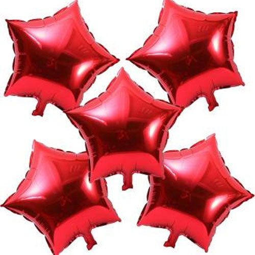 RED colour star foil balloons for birthday decoration – Snow Fair